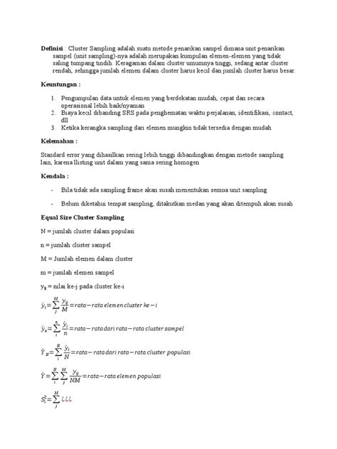 Cluster Sampling Pdf