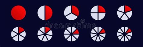 Various Pie Chart Representations Showing Different Data Segmentations