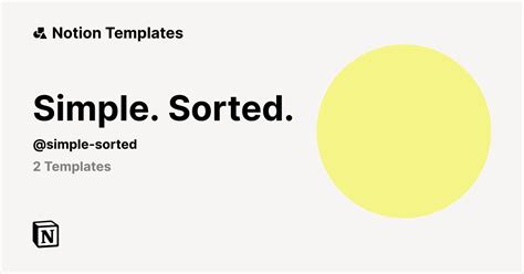 Simple Sorted Template Creator Notion Marketplace