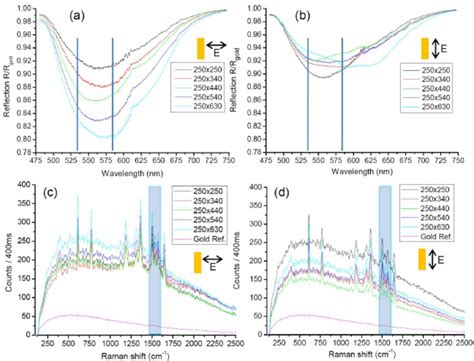 A B Reflection Spectra From The Periodic Array Of Square Gold