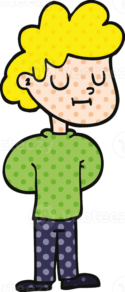Comic Book Style Cartoon Happy Boy 44972352 Png