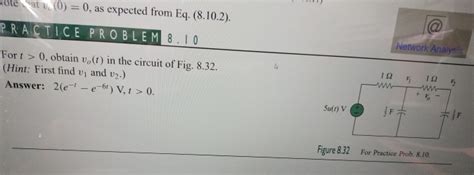 Solved Acproblem 810obtain Vot ﻿in The Circuit Of Fig