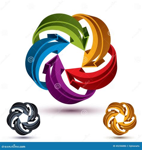 Loop Symbol Infinity Vector Infographic Element Colorful Mobius Loop Step By Step Design