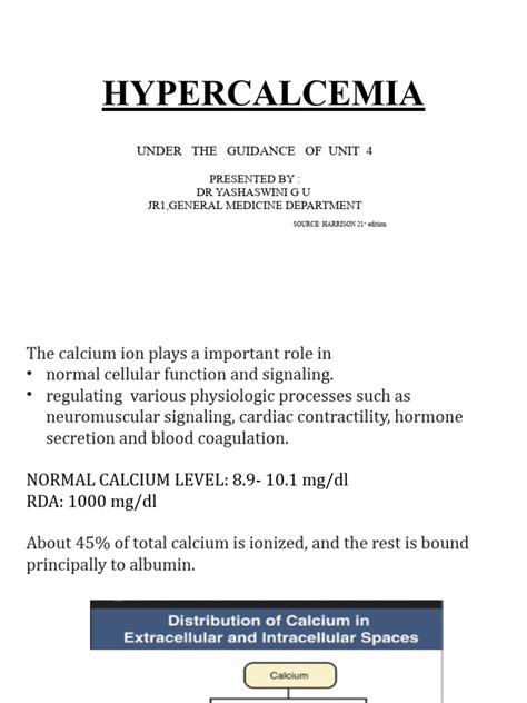 Hypercalcemia Pdf Medical Specialties Diseases And Disorders