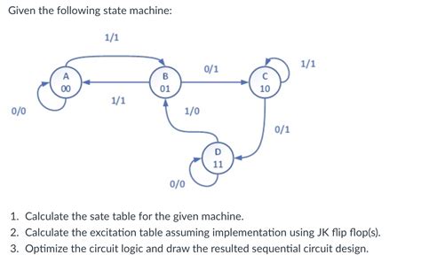 Solved Given the following state machine:Calculate the sate | Chegg.com