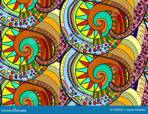 Indian Seamless Pattern Stock Vector Illustration Of Ethnic 74085591