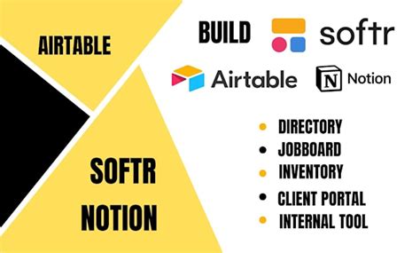 Build Moblie App Softr Airtable Glide App Client Portal Notion Template