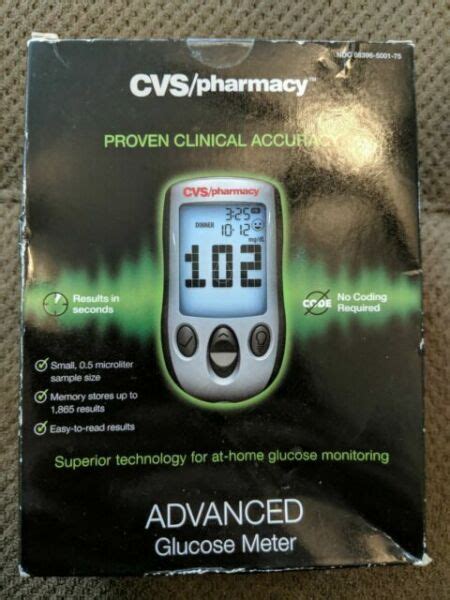 CVS Pharmacy Advanced Glucose Meter W 25ct Test Strips For Sale Online EBay