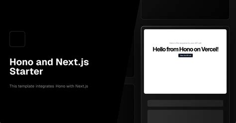 hono and next js starter