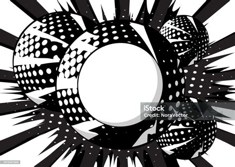만화책 흑백 광고 배경 텍스트에 대한 빈 구가 있는 만화 프레젠테이션 포스터 추상적인 바쁜 공간 복고풍 팝 아트 스타일 고풍스런에 대한 스톡 벡터 아트 및 기타 이미지
