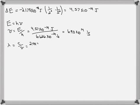Solved Applying Bohrs Model Calculate The Frequency And Wave Number