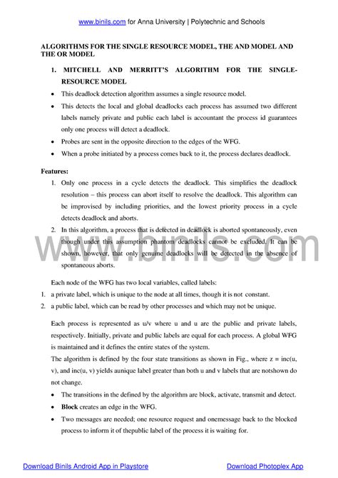 Cs8603 Unit 3 Algorithms For The Single Resource Model The And Model And The Or Model