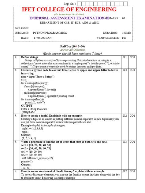 Sem Ii Ia 2 Ans Key Aiandds Pdf Computer File Parameter Computer