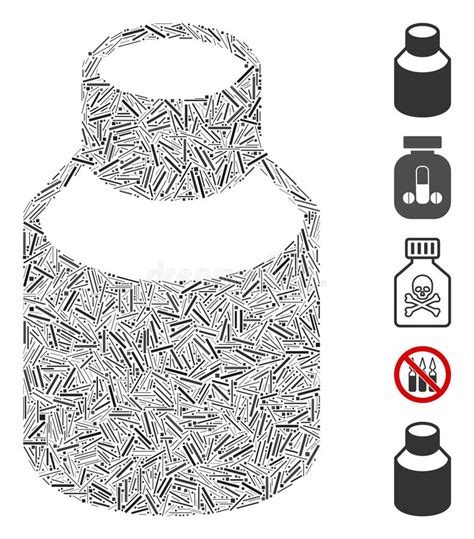Hatch Collage Phial Icon Stock Illustration Illustration Of Medical
