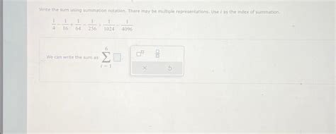 solved write the sum using summation notation there may be