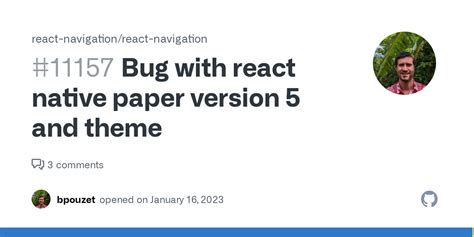 bug with react native paper version 5 and theme · issue 11157 · react