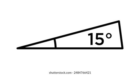 15 Degree Angle Icon Triangle Stock Vector Royalty Free 2484766465