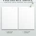 SIMPLE 4 Size Grid Note Template A4 LETTER Printable Note Inserts
