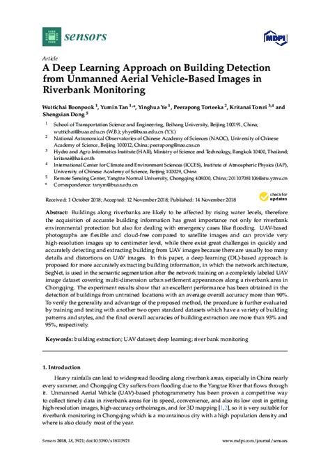 Pdf A Deep Learning Approach On Building Detection From Unmanned