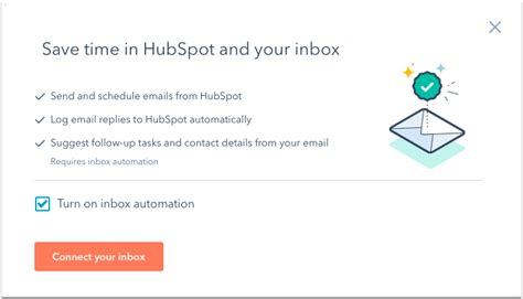 turn on connected inbox automation