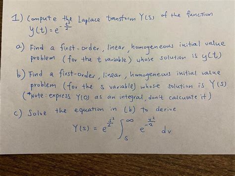 Solved Compute The Laplace Transform Yes Of The Function Chegg
