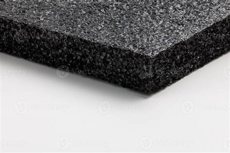 Black High Impact Closed Cell Polyethylene Black Foam Sheet On White