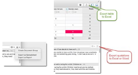 Export Options In The Code Document Table Download Scientific Diagram