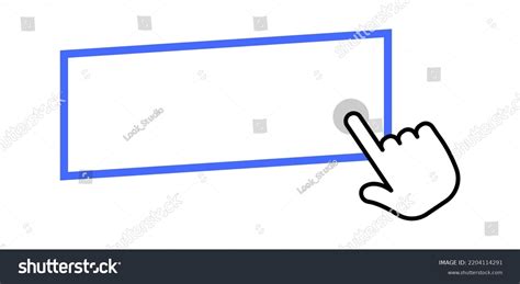 click button cursor web design element stock vector royalty free
