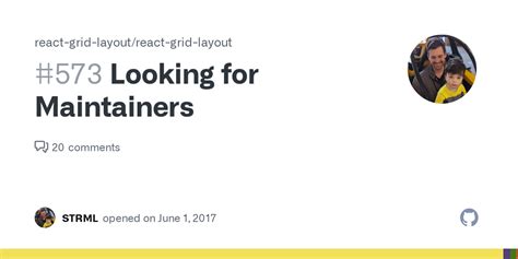 Looking For Maintainers Issue React Grid Layout React Grid Layout GitHub