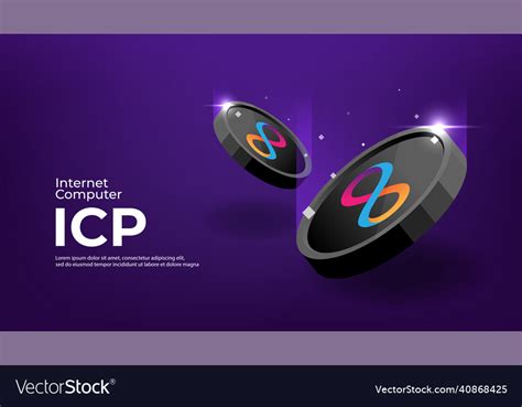 Internet Computer Icp Coin Banner Royalty Free Vector Image