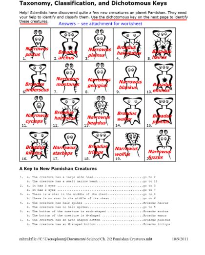 Taxonomy Classification And Dichotomous Keys Fulton County Artofit