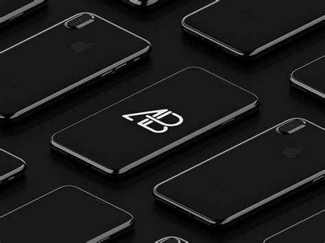 Isometric Iphone X Showcase Mockup Mockup World
