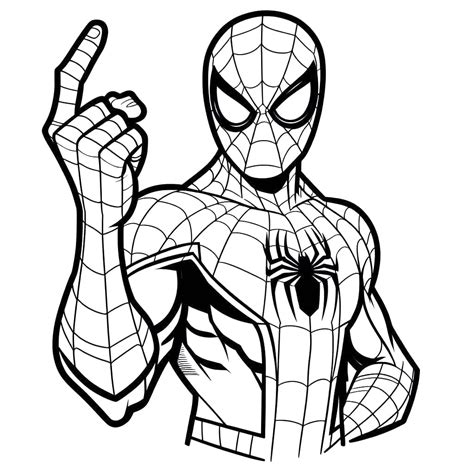 Coloring Pages Spiderman Easy Symbol [2025]