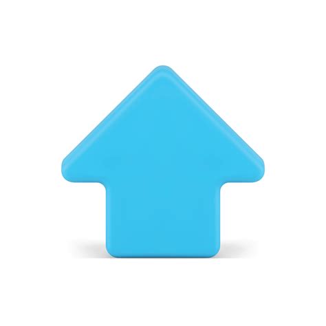 Up Arrow Blue Upward Pointer Cursor Link Follow Movement 3d Icon