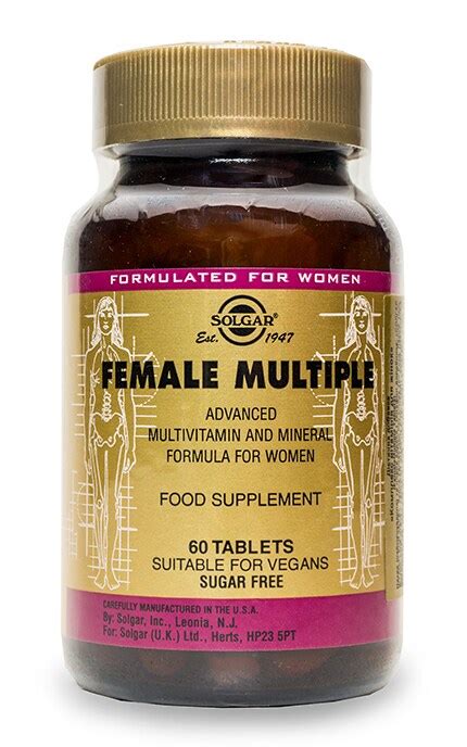 Комплекс витаминов для женщин Solgar Female Multiple 60 шт | Watsons