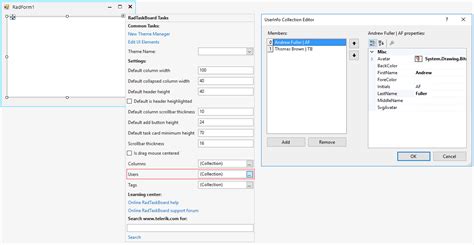 design time task board telerik ui for winforms