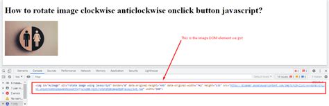 How To Rotate Image Clockwise Anticlockwise Onclick Button Javascript