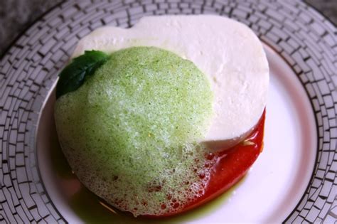 Caprese Salad With Basil Foam Decoding Delicious