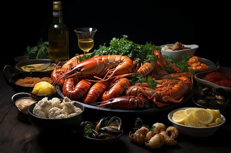 Premium Ai Image Brazilian Seafood Extravaganza Food Photography