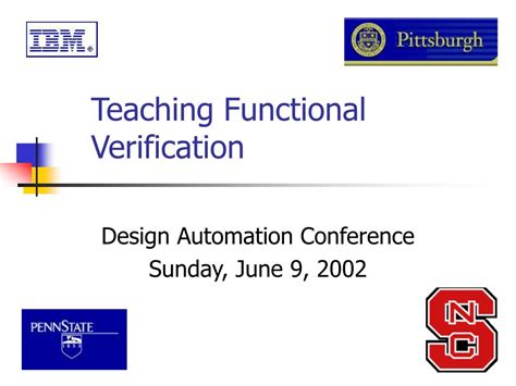 ppt teaching functional verification powerpoint presentation free