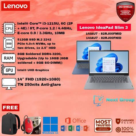 Jual Lenovo Ideapad Slim I Iau Core I U Gb Gbw Ohs Arctic Grey Abyys Blue Gb