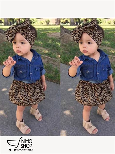 ست 3تیکه دخترانه مدل پلنگی Nimoshop