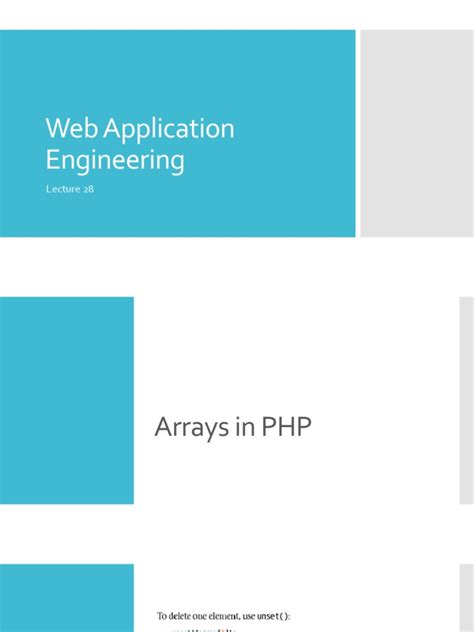 Lecture 28 Php Arrays Pdf