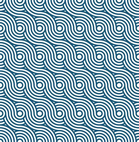 Seamless Vector Pattern Modern Style Texture Repeating Wave Geometry