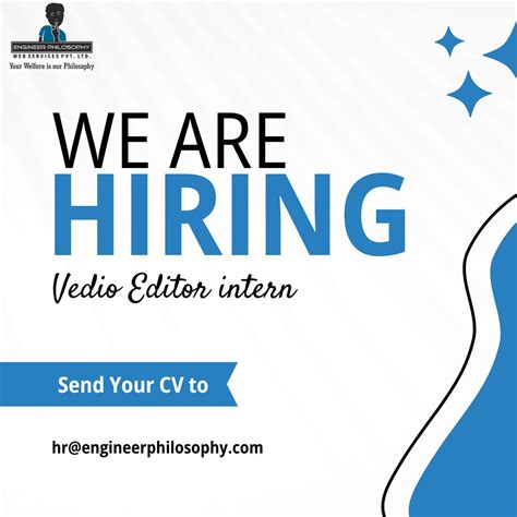 Wearehiring Videoeditorintern Creativecareers Engineerphilosophy