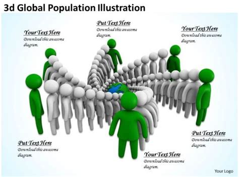 D Global Population Illustration Ppt Graphics Icons Powerpoint Template Presentation Sample