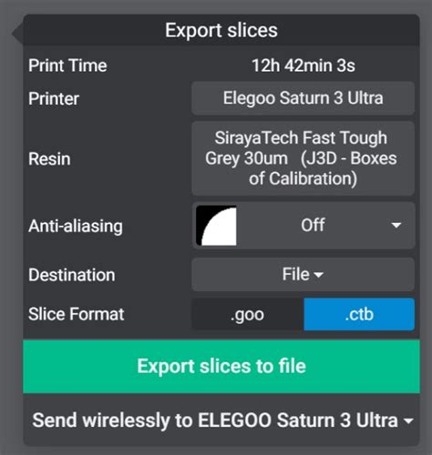 Export Slices Lychee Documentation
