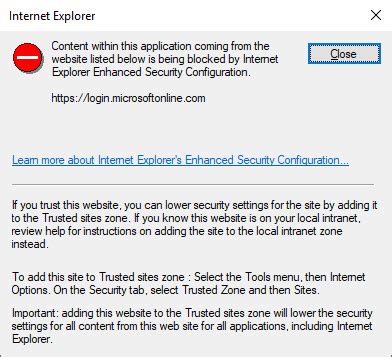Fix Internet Explorer Block Website On Windows Server 2019 Codeinsane