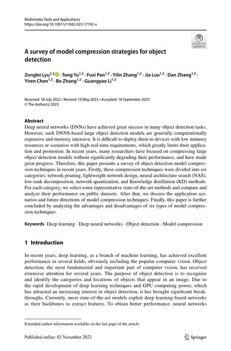 Pdf A Survey Of Model Compression Strategies For Object Detection