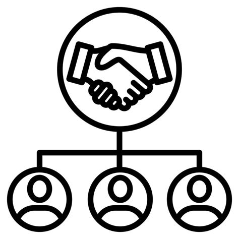 Cross Functional Collaboration Icon Line Vector Illustration 35642178